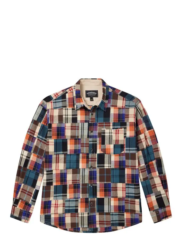 FRIZMWORKS Patchwork Checked Cotton Shirt - Multi