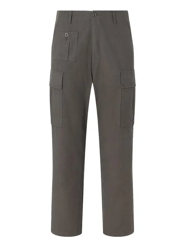 FRIZMWORKS Straight-leg Cotton Cargo Trousers - Green