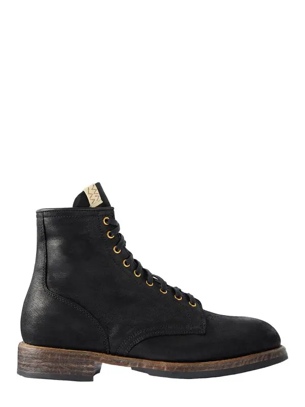 Visvim Brigadier Hi-folk Leather Lace-up Boots - Black