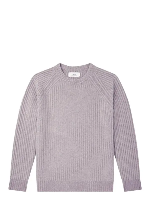 Mr P. Ribbed Cashmere Sweater - Gray