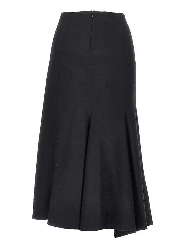THE LATEST Erika' Flannel Midi Skirt - Black