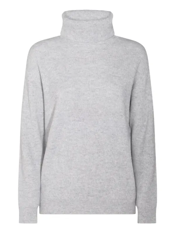 Brunello Cucinelli Turtleneck Ribbed-knit Jumper - Light Grey