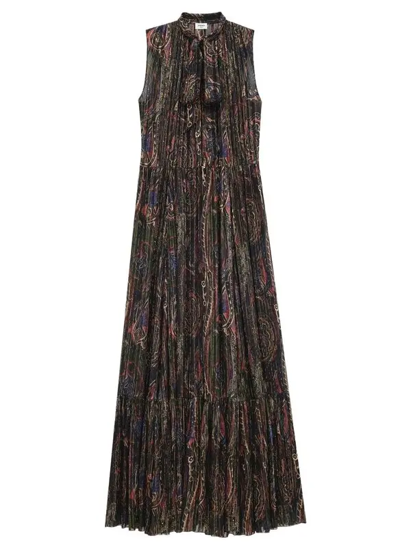 Saint Laurent Lavallière Sleeveless Dress - Multicolor