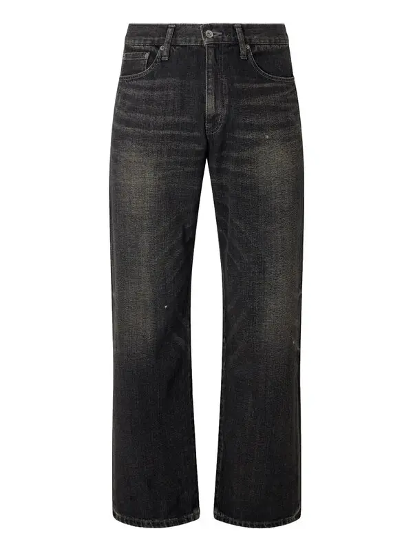 NEIGHBORHOOD Washed Straight-leg Jeans - Black