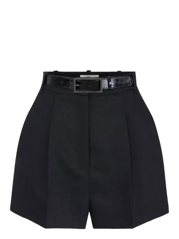 Elisabetta Franchi Pleated Shorts - Black