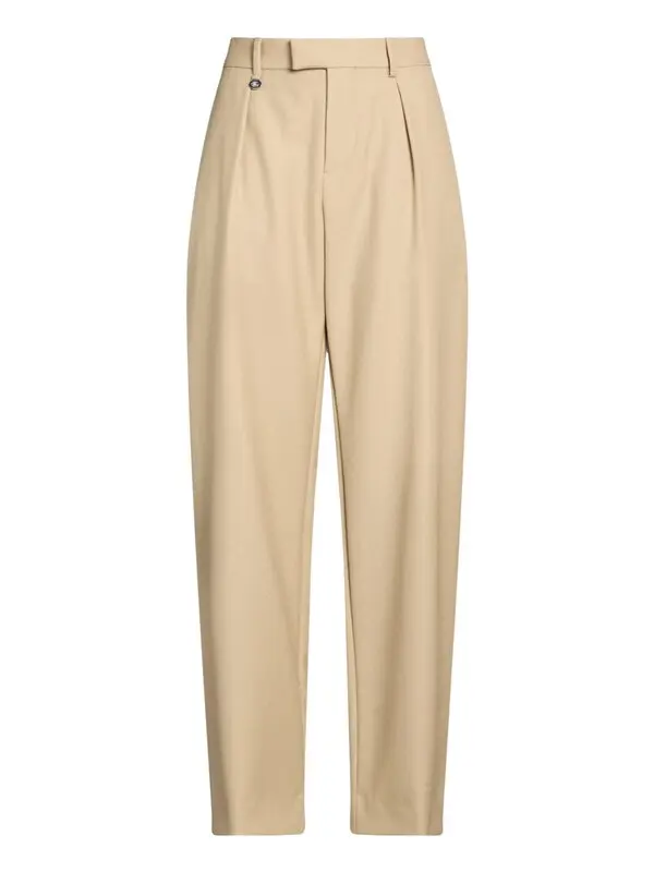 Burberry Loose-fitting Wool Trousers - Sand