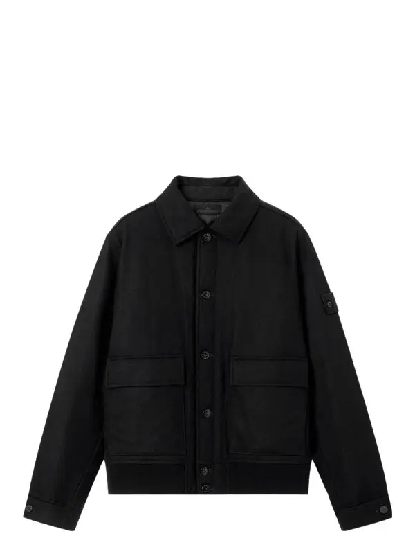 Stone Island Padded Coach Jacket With Anti-drop - Black