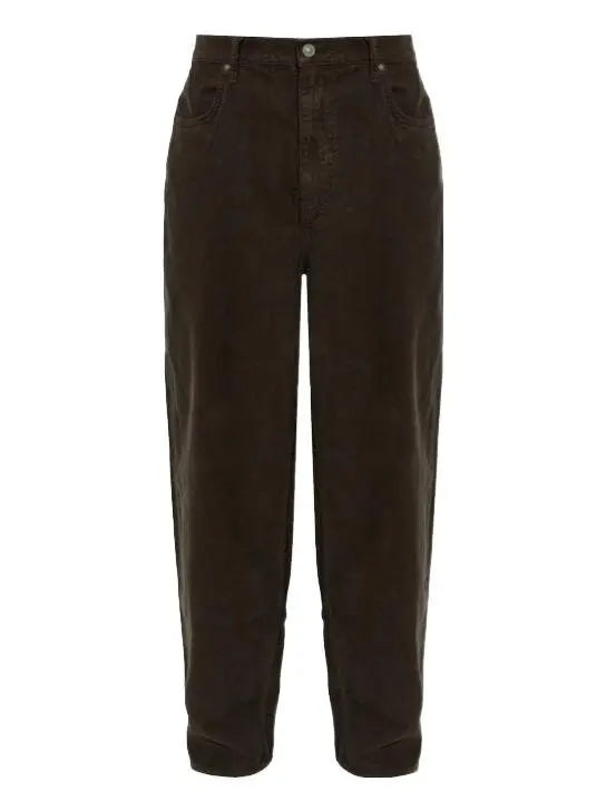 ALLSAINTS High Rise Balloon Trousers - Dark Brown