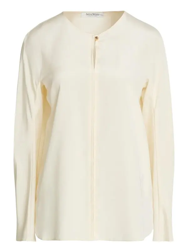 Max Mara Solid-color Satin Stretch Top - Camel