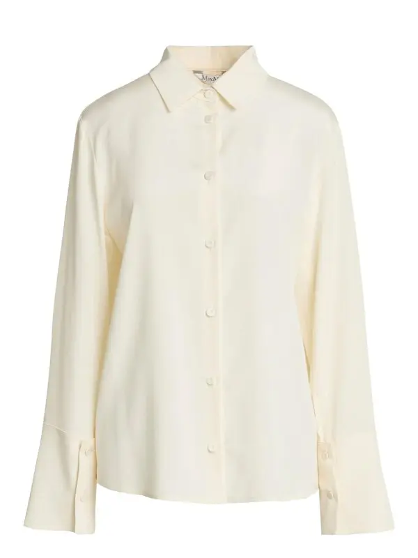 Max Mara Solid-colored Satin Shirt - Camel