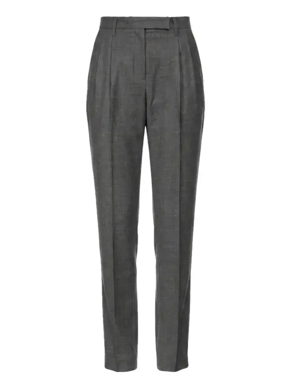 Brunello Cucinelli Wool Tapered Pants - Grey