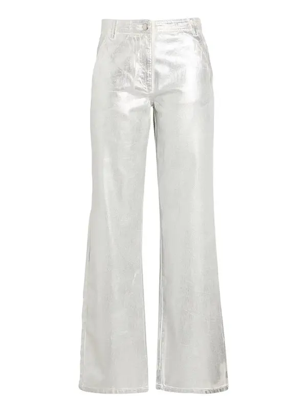 MAXCO. Loose Straight-leg Trousers - Silver