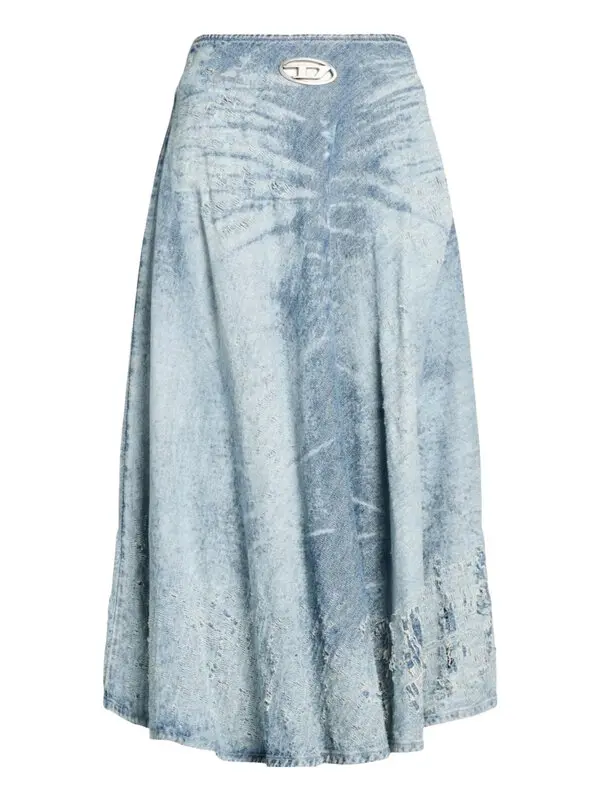 DIESEL® Mid-length Denim Skirt - Blue