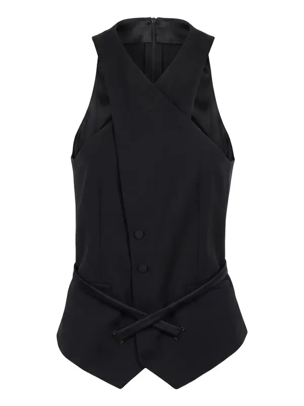 Max Mara V-neck Tops - Black