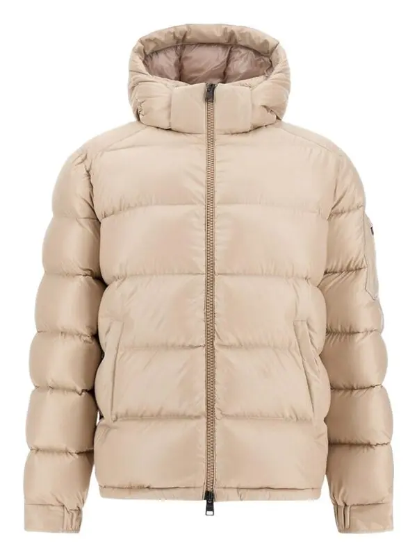 Herno Quilted Technical Fabric Short Hooded Down Jacket - Brown