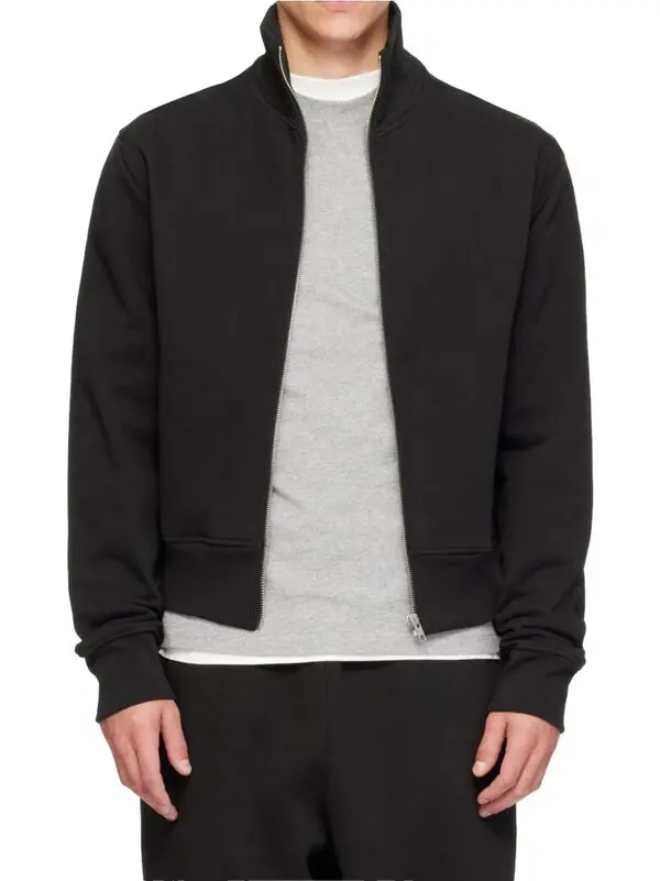 ENTIRE STUDIOS Stand-collar Zip-up Sweatshirt - Black