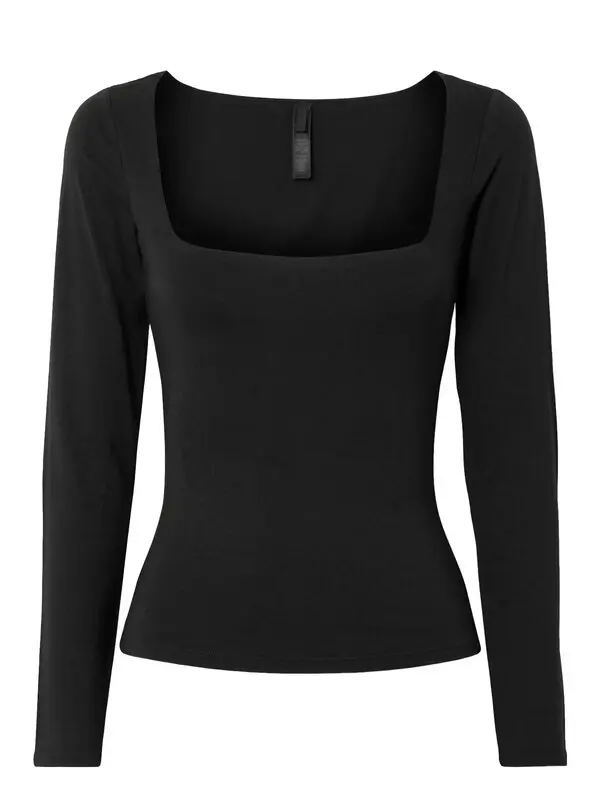 SKIMS Long-sleeved T-shirt - Black