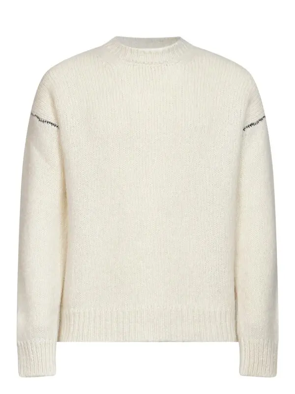 ROBERTO COLLINA Contrast-stitch Crew-neck Sweater - No