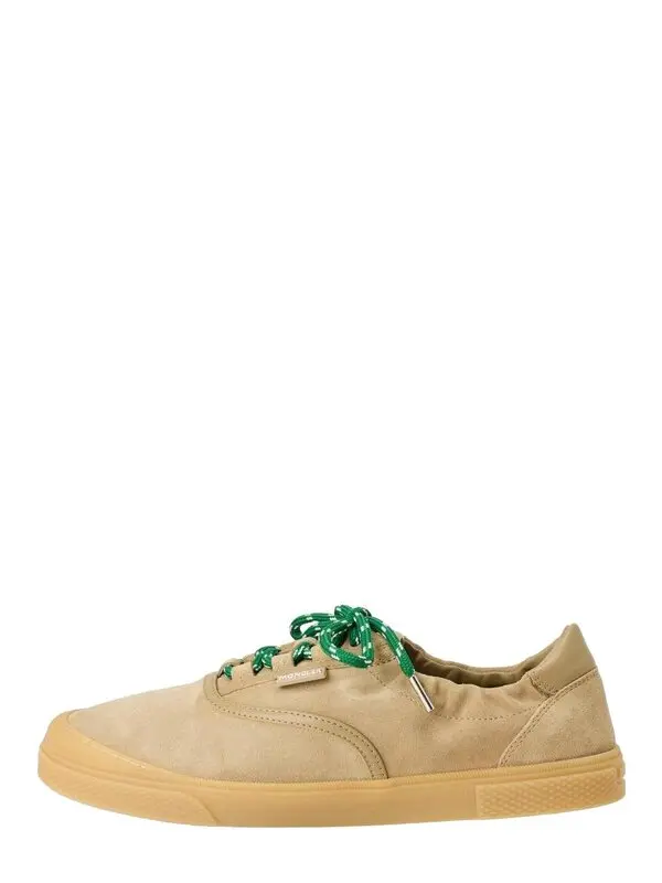 Moncler Round Toe Lace-up Sneakers - Beige