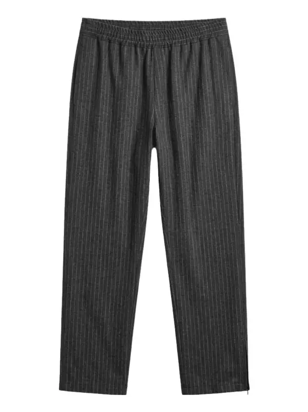 Barena Venezia Elastic Waist Pinstripe Trousers - Black