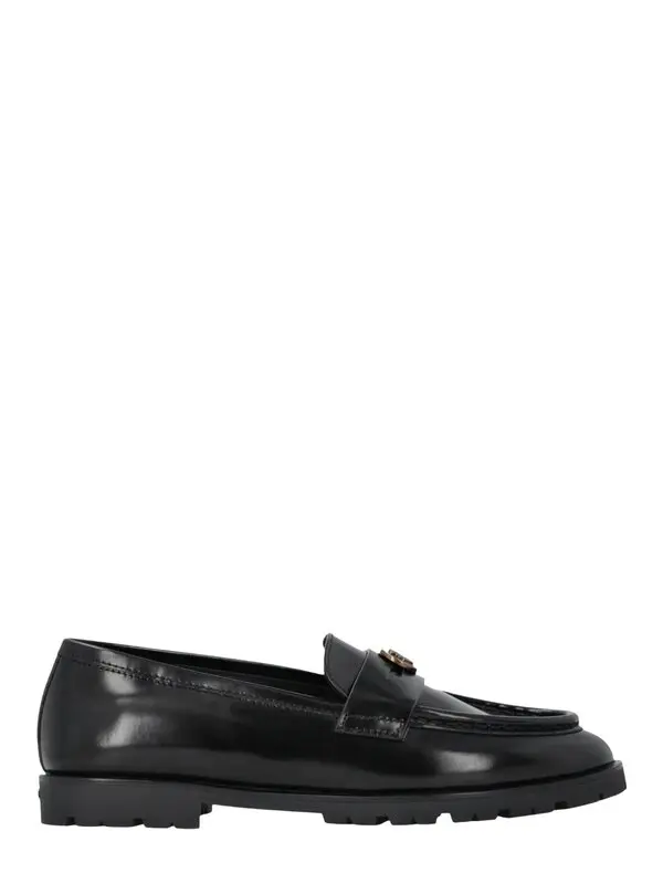 Pinko Love Birds-plaque Loafers - Black