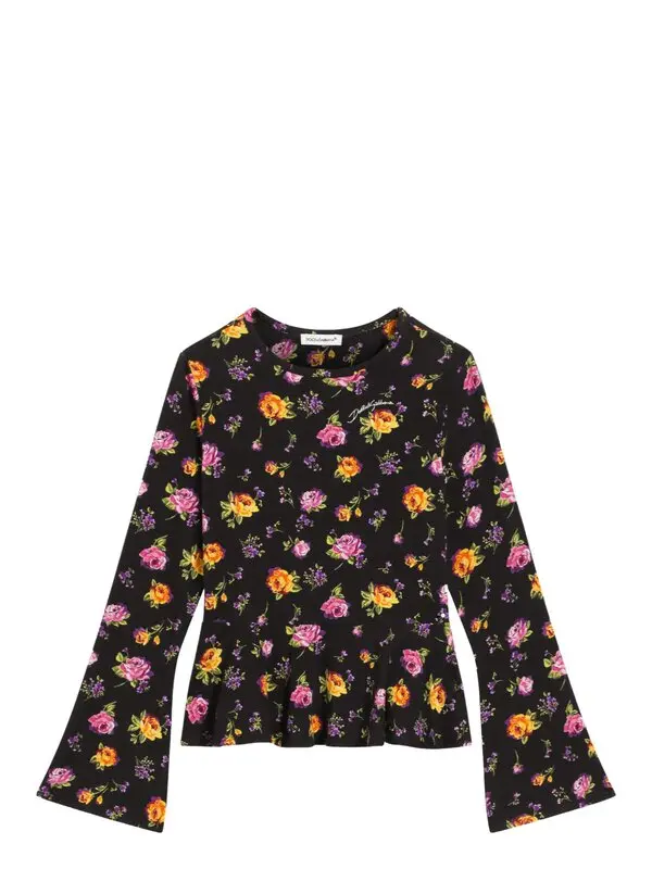 Dolce & Gabbana Flared Floral Blouse - Multi-colored