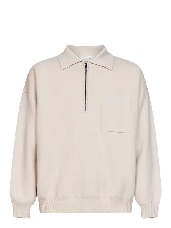 ROBERTO COLLINA Zip Polo Knitted Sweater - No