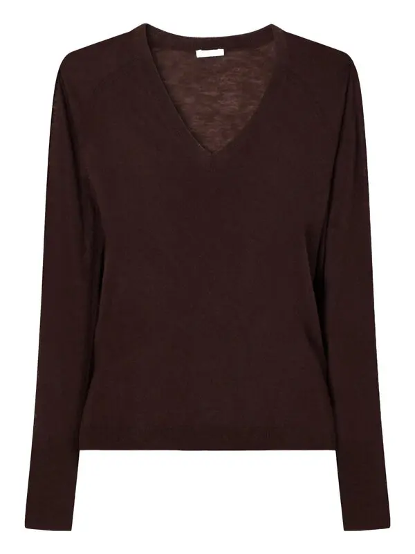 JOSEPH V-neck Sweater - Deep Brown