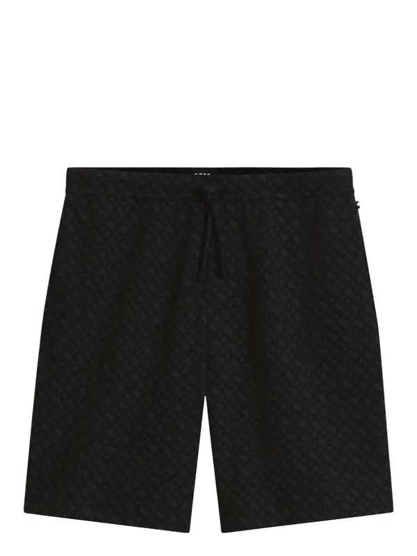 Hugo Boss Plaid Shorts - Black