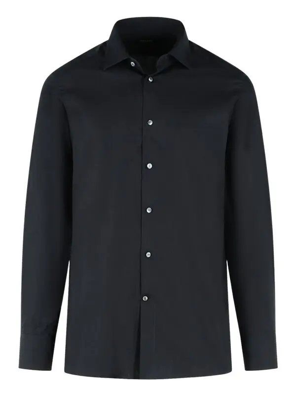 Zegna Long-sleeved Shirt - Black