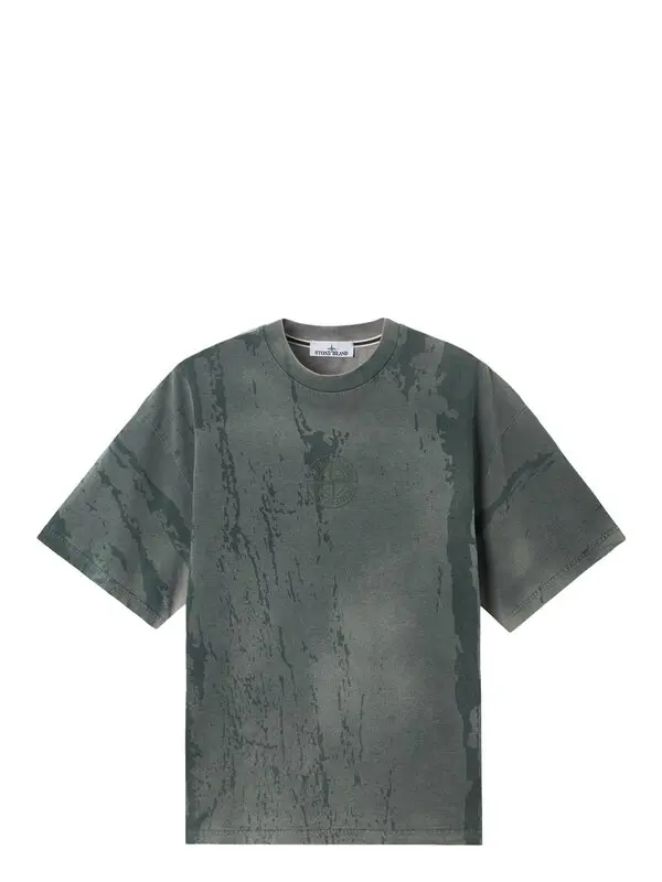 Stone Island Regular-fit T-shirt With 'bark Tee' Print - Grey