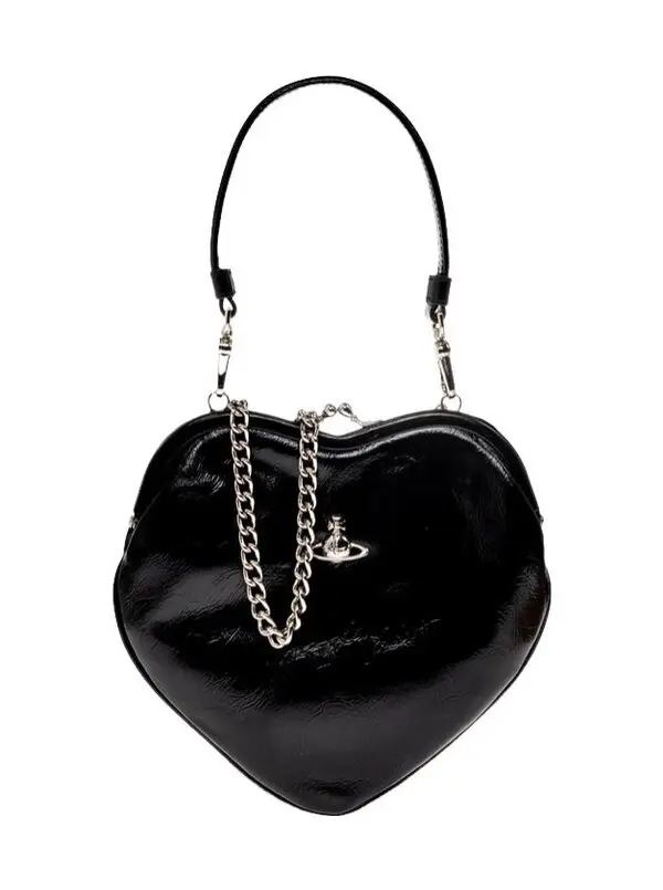VIVIENNE WESTWOOD Belle Heart-shaped Shoulder Bag - Black