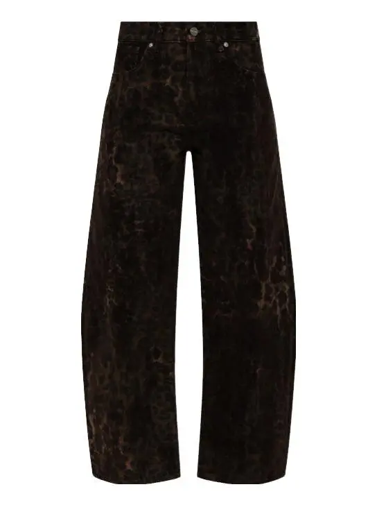 ALLSAINTS Sadie Patterned Straight-leg Jeans - Brown