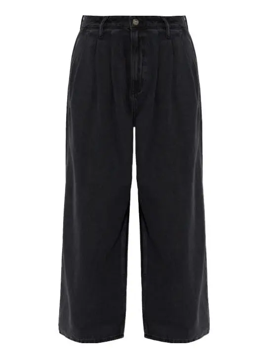 ALLSAINTS Axis Pleated Wide-leg Jeans - Black