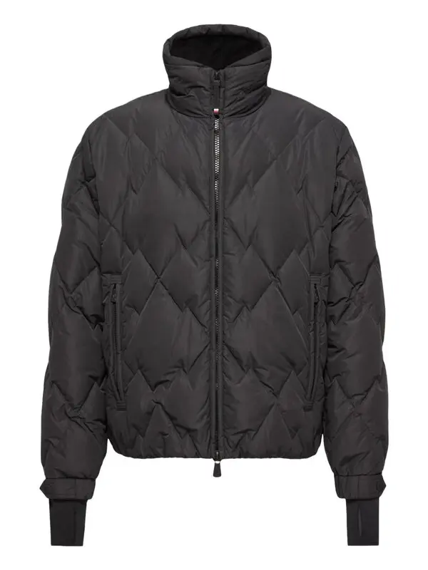 Moncler Bramans Diamond Quilted Short Down Jacket - Black