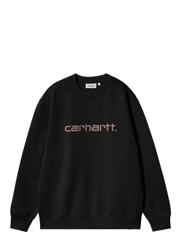 Carhartt Work In Progress Logo Crewneck Sweatshirt - Black/hydrangea