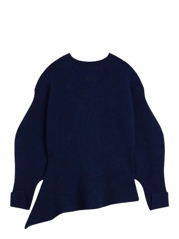 Givenchy Asymmetric Long Knitted Sweater - Cobalt Blue