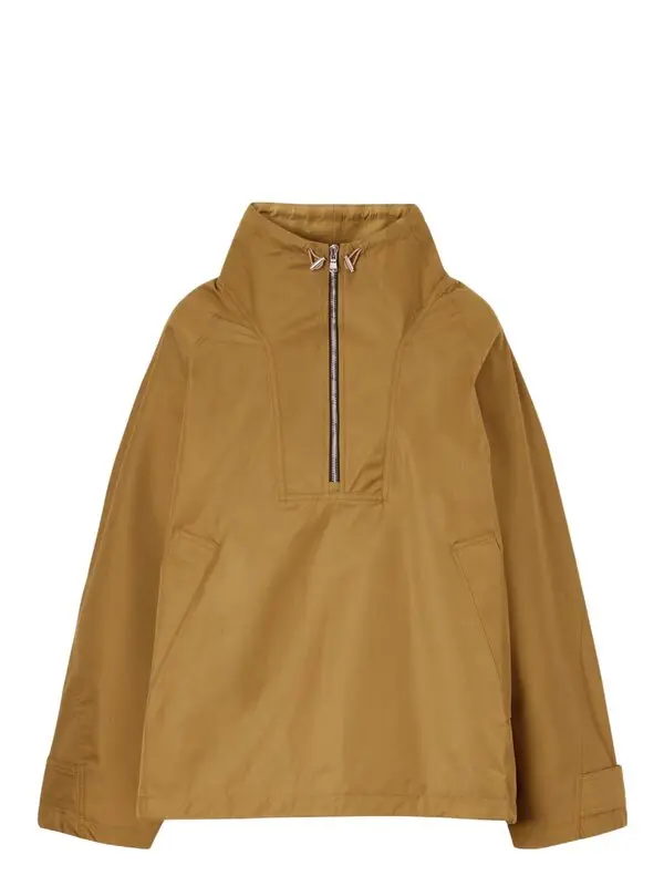 AGOLDE Half-zip High Neck Windproof Jacket - Brown