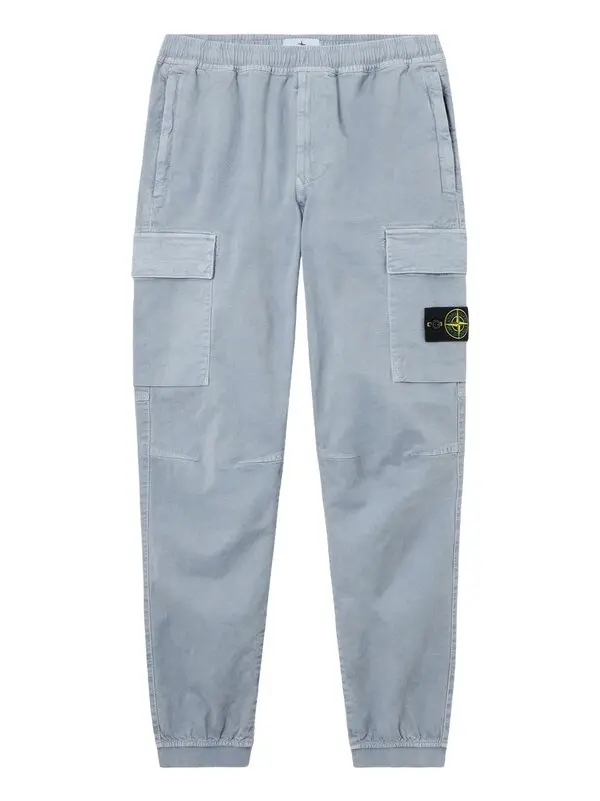 Stone Island Regular-tapered-fit Jogger Trousers With Elastic Waist - Ashes