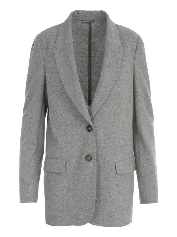 Brunello Cucinelli Longline Single-breasted Coat - Graphite