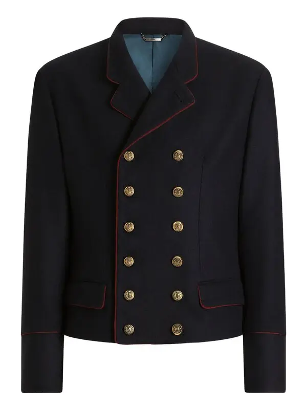 Dolce & Gabbana Dolce Gabbana Double-breasted Frock Coat - Blue