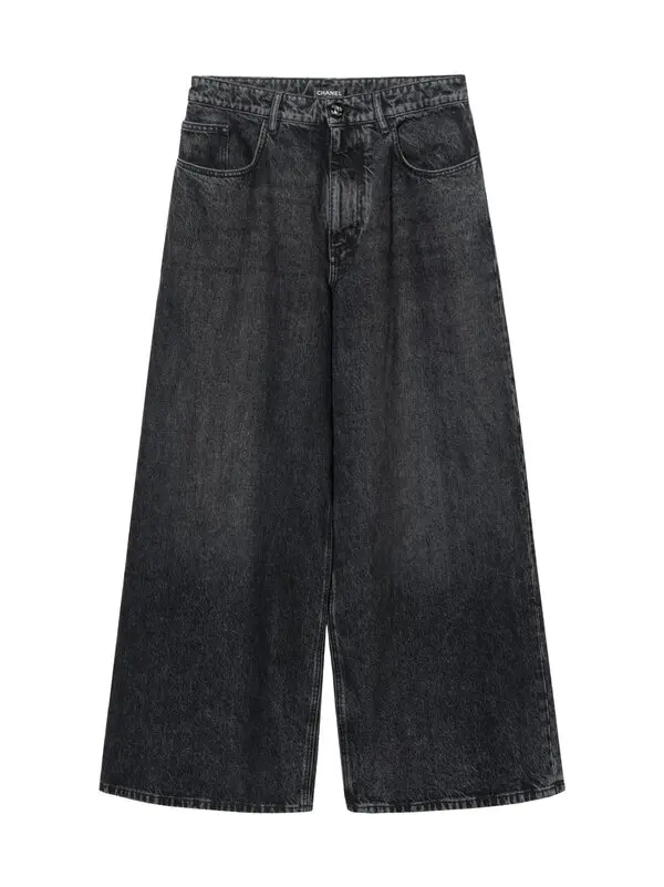 Chanel Belt Loop Jeans - Black