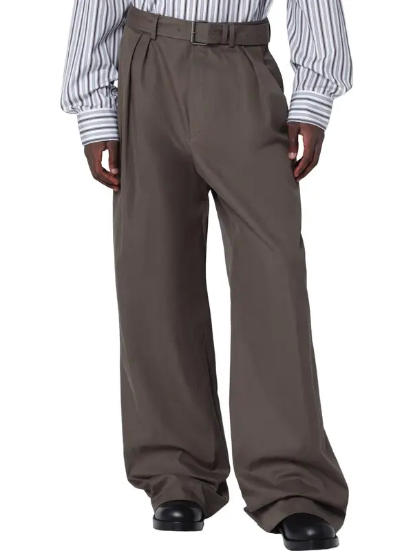 Dries Van Noten Khaki Wide-leg Cotton Trousers - Green