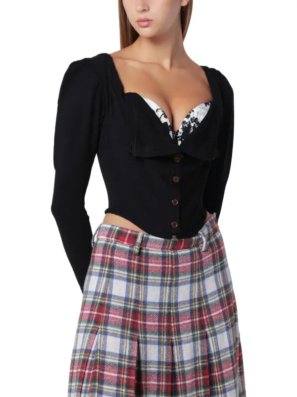 VIVIENNE WESTWOOD Bea Corset Wool Top - Black