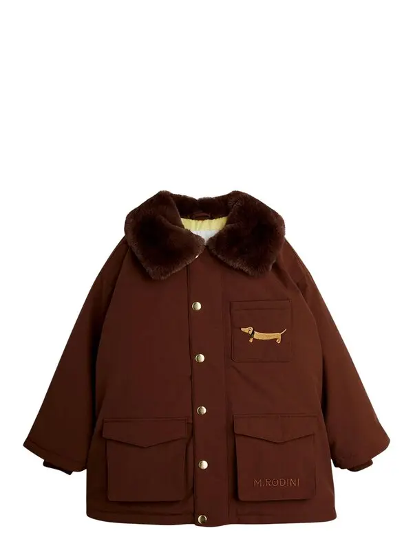 MINI RODINI Padded Nylon Parka - Brown