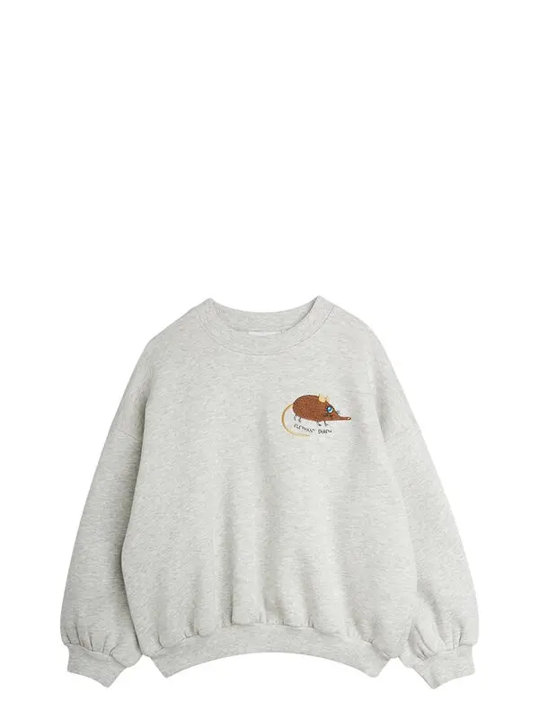 MINI RODINI Melange Sweatshirt In Organic Cotton - Grey