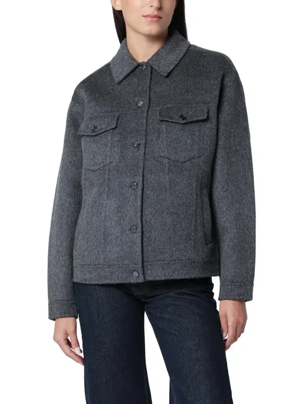 ANINE BING Rory Dark Wool Jacket - Grey