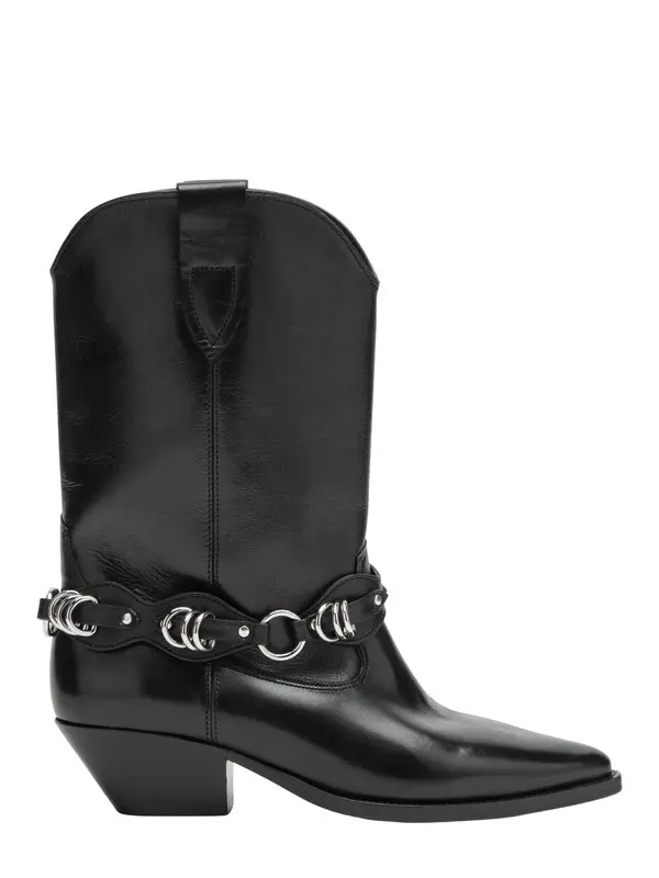 Isabel Marant Étoile Duerto Calfskin Boots - Black