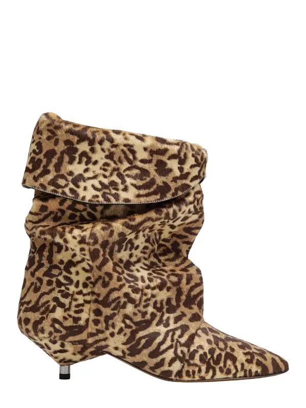Isabel Marant Étoile Animal-print Calf Hair Ankle Boots - Multicolor