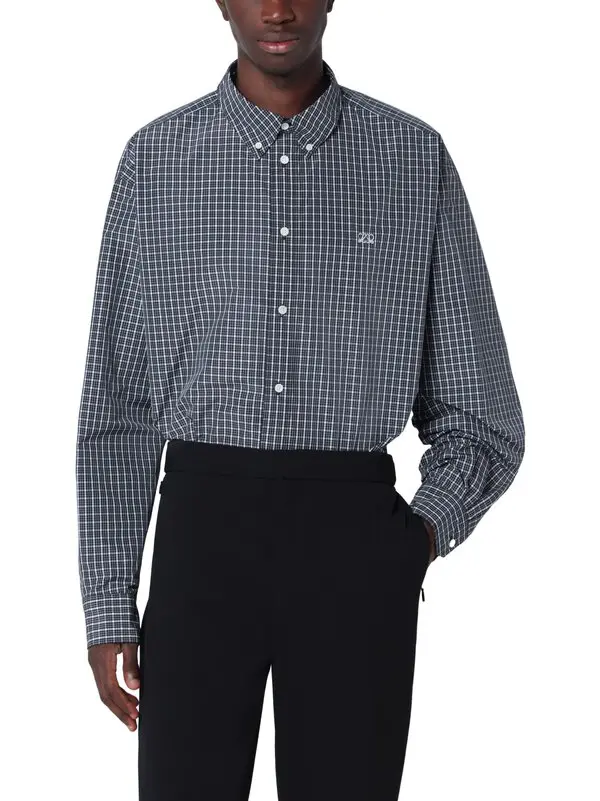 Loewe And White Technical Cotton Shirt - Black